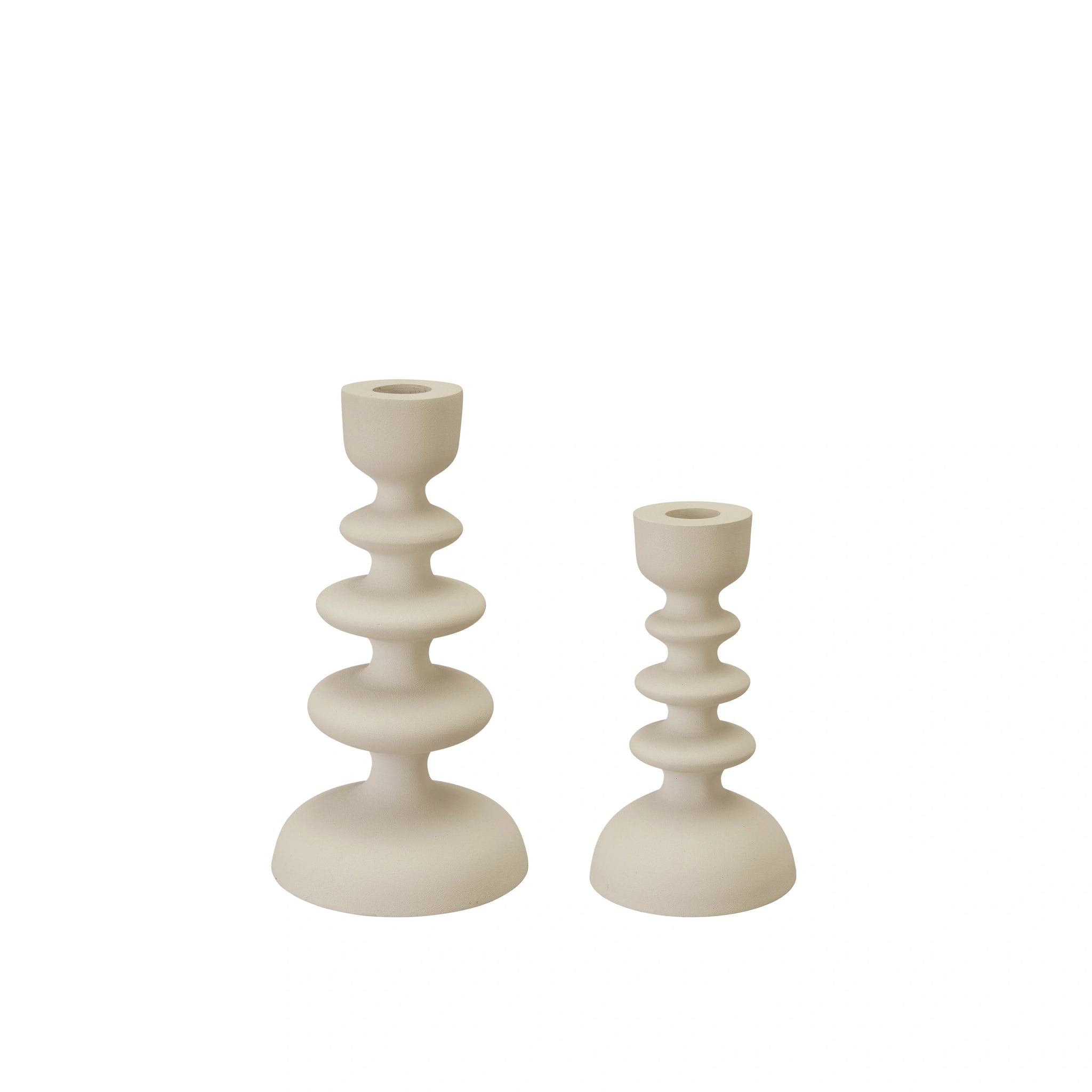Wikholm Malia Candle Holders Linen Set of 2